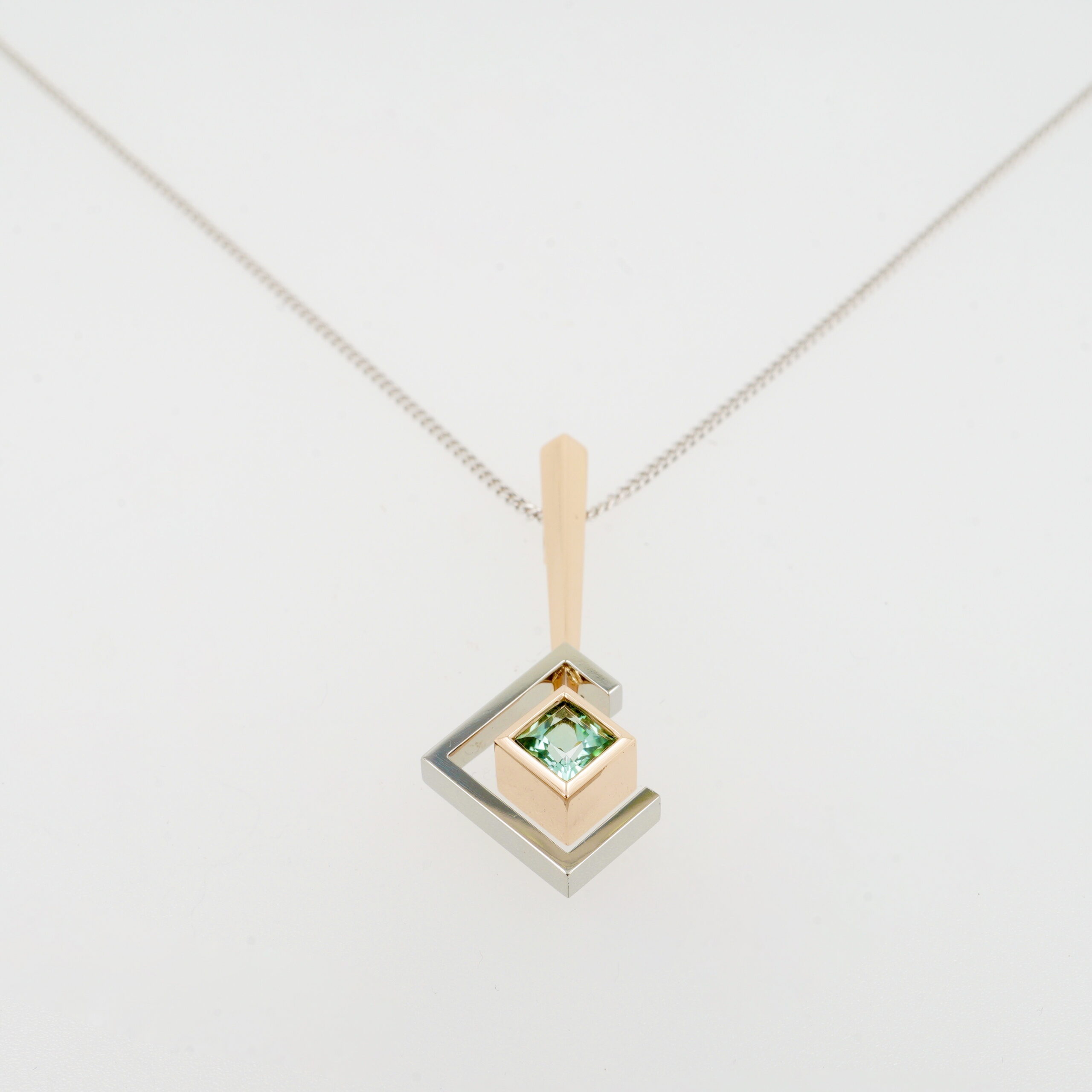 Green Tourmaline Pendant by Bayot Heer - The Avenue Gallery