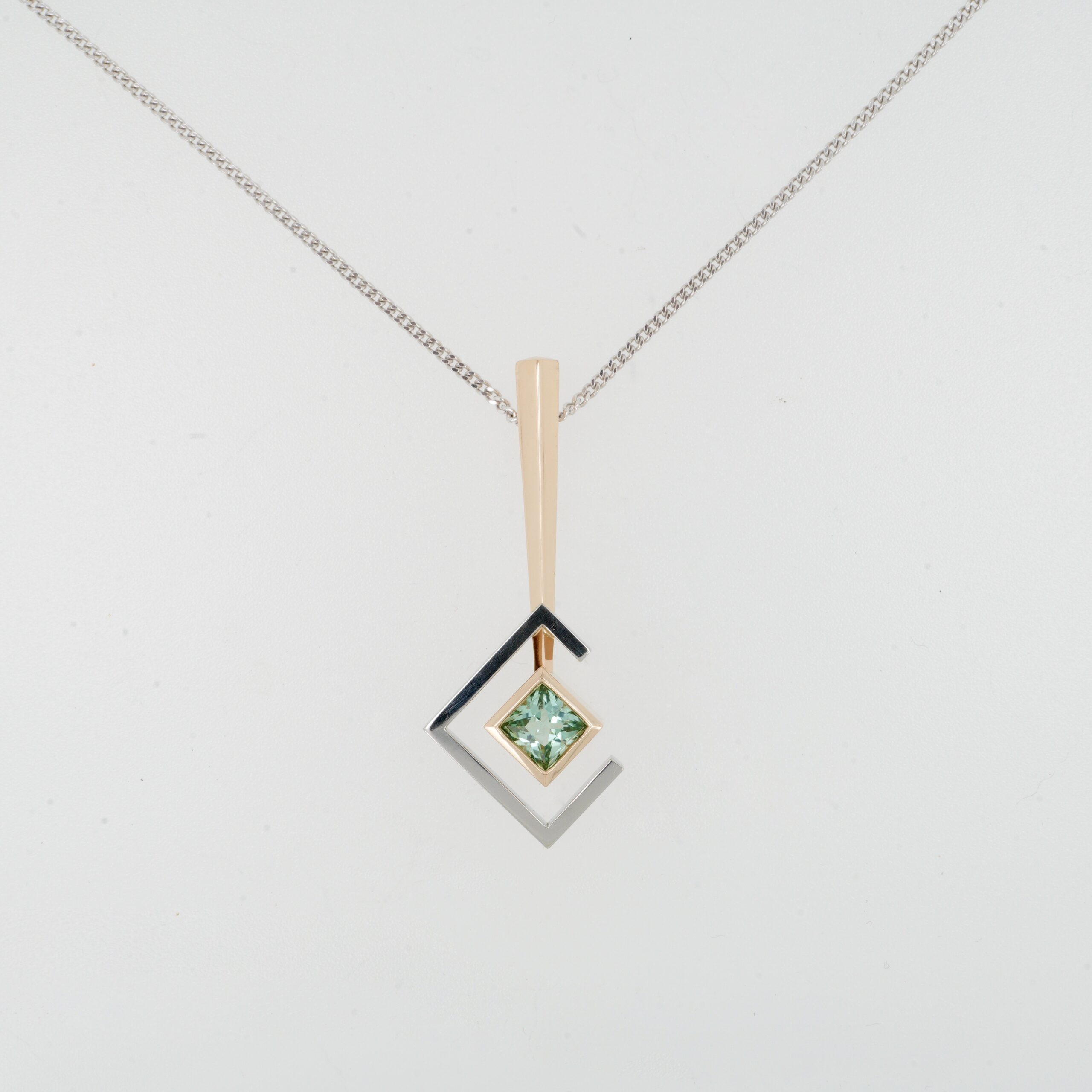 Green Tourmaline Pendant by Bayot Heer - The Avenue Gallery